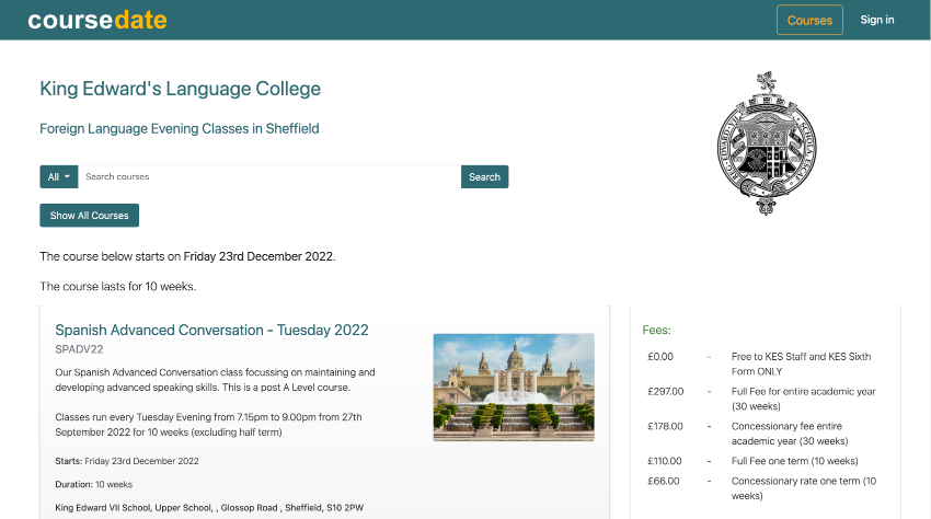 Coursedate - Course Booking and Training Management System