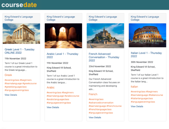 Coursedate - Online Course Directory